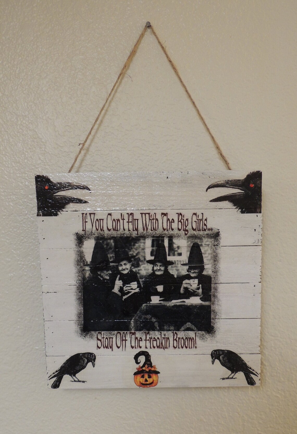 Custom Wiccan Witches Halloween Sign Wooden Wall Hanging - Etsy