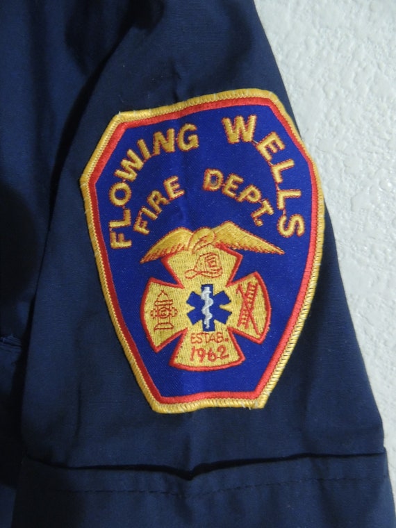 Vintage Big Ben Flowing Wells Fire Dept Blue Coverall… - Gem