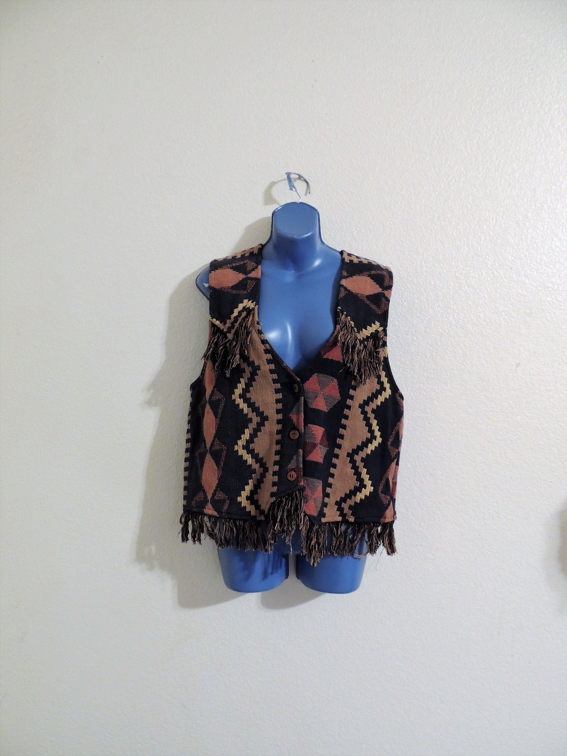 Vintage Agapo Collection Southwest Vest With Fringe Made in | Etsy