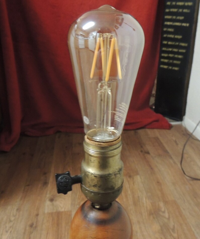 Rare Early 1900s Handmade Wooden Bowling Pin Lamp. - Etsy