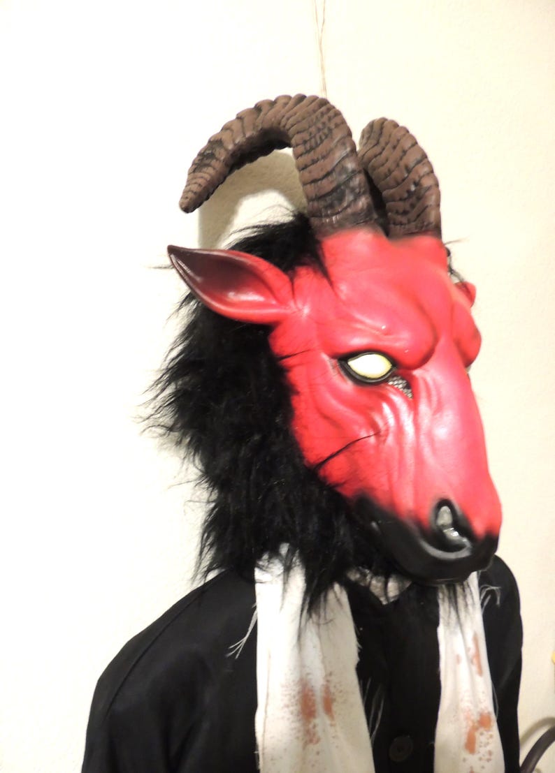 Life Size Halloween Prop Baphomet, Satan, Goat Demon Tree Hanger. - Etsy
