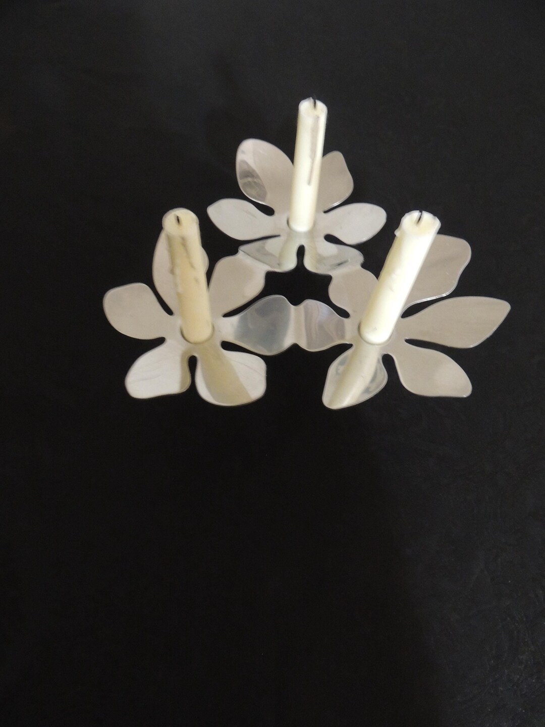 Ikea Silver Flower Trio Candle Holder, Designed by Monika Mulder. - Etsy