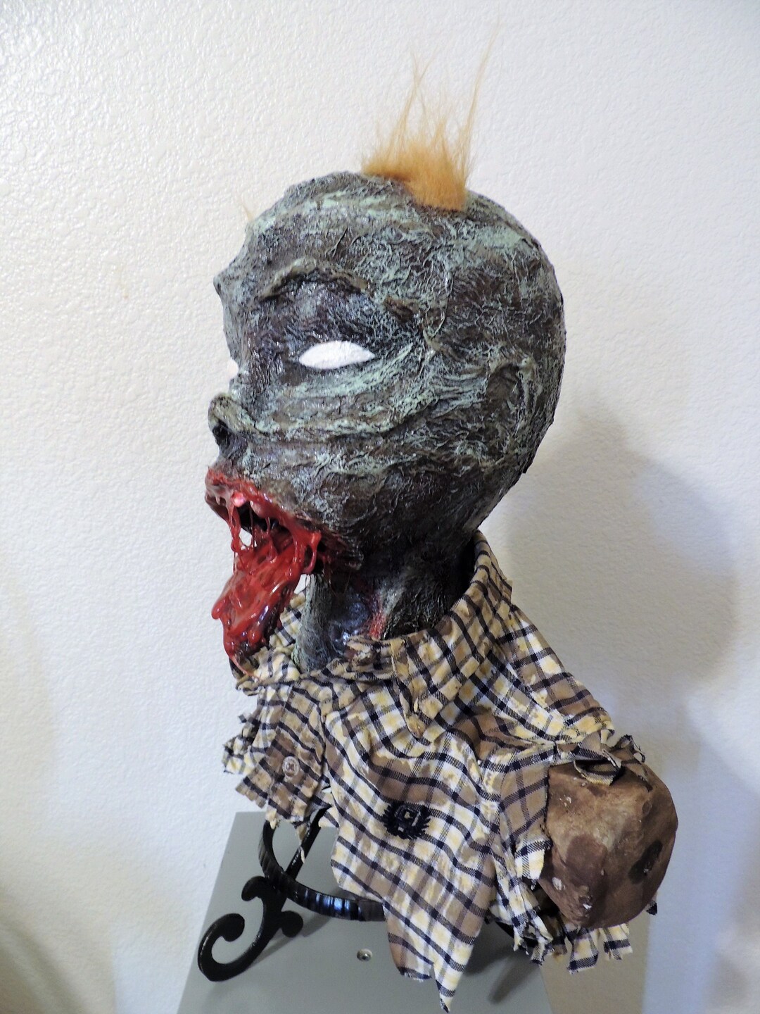 REDUCED! Life Size Creepy Zombie Bust Halloween Prop Attached to ...