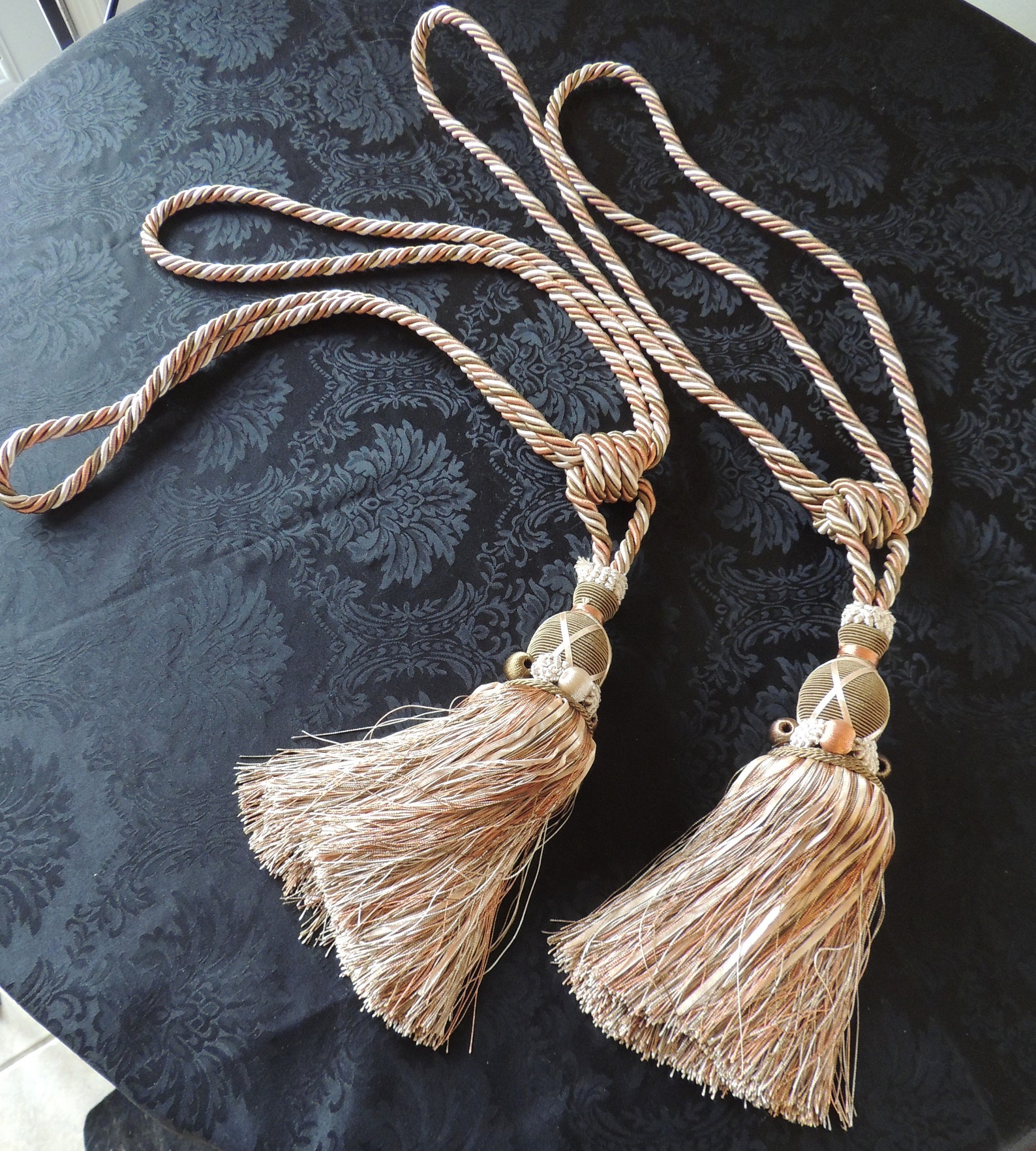 Elegant Vintage Pair Curtain Tie Backs With Fringe / Tassels | Etsy