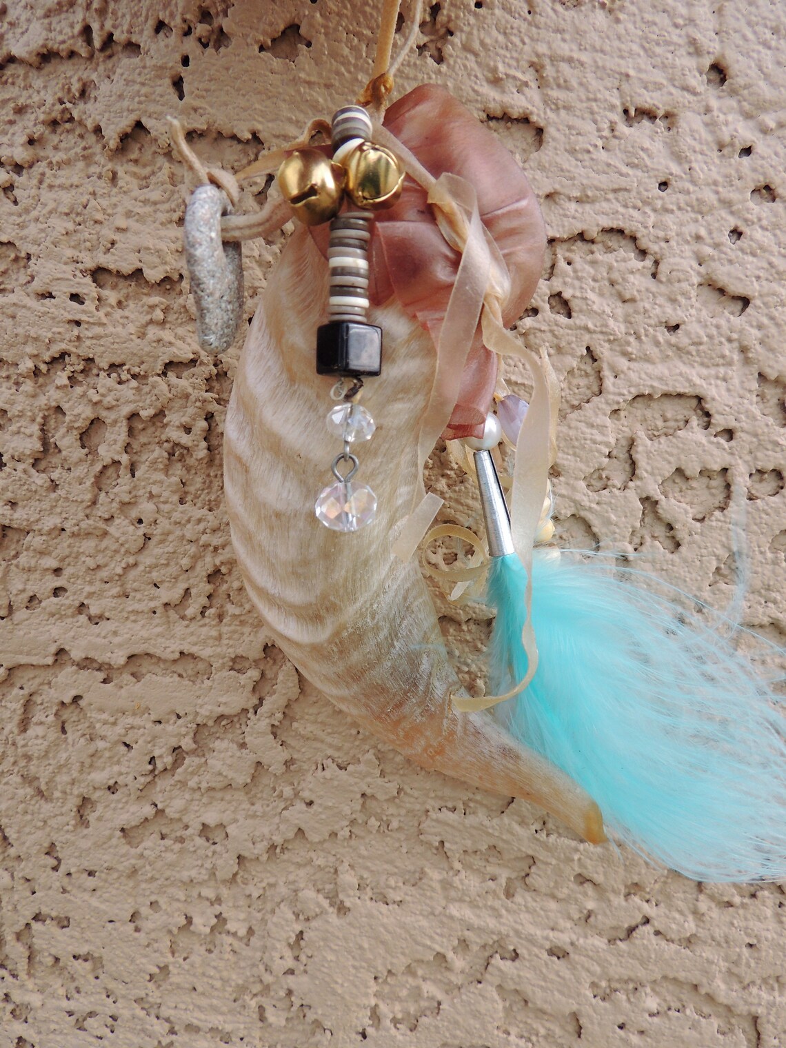 Traditional Blossom Goat Horn Ceremonial Rattle With Faerie - Etsy