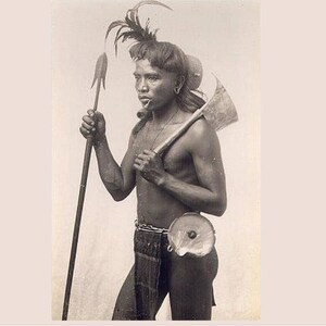 Rare Large Philippine Head Hunter Mahogany Wood Carved Statue. - Etsy