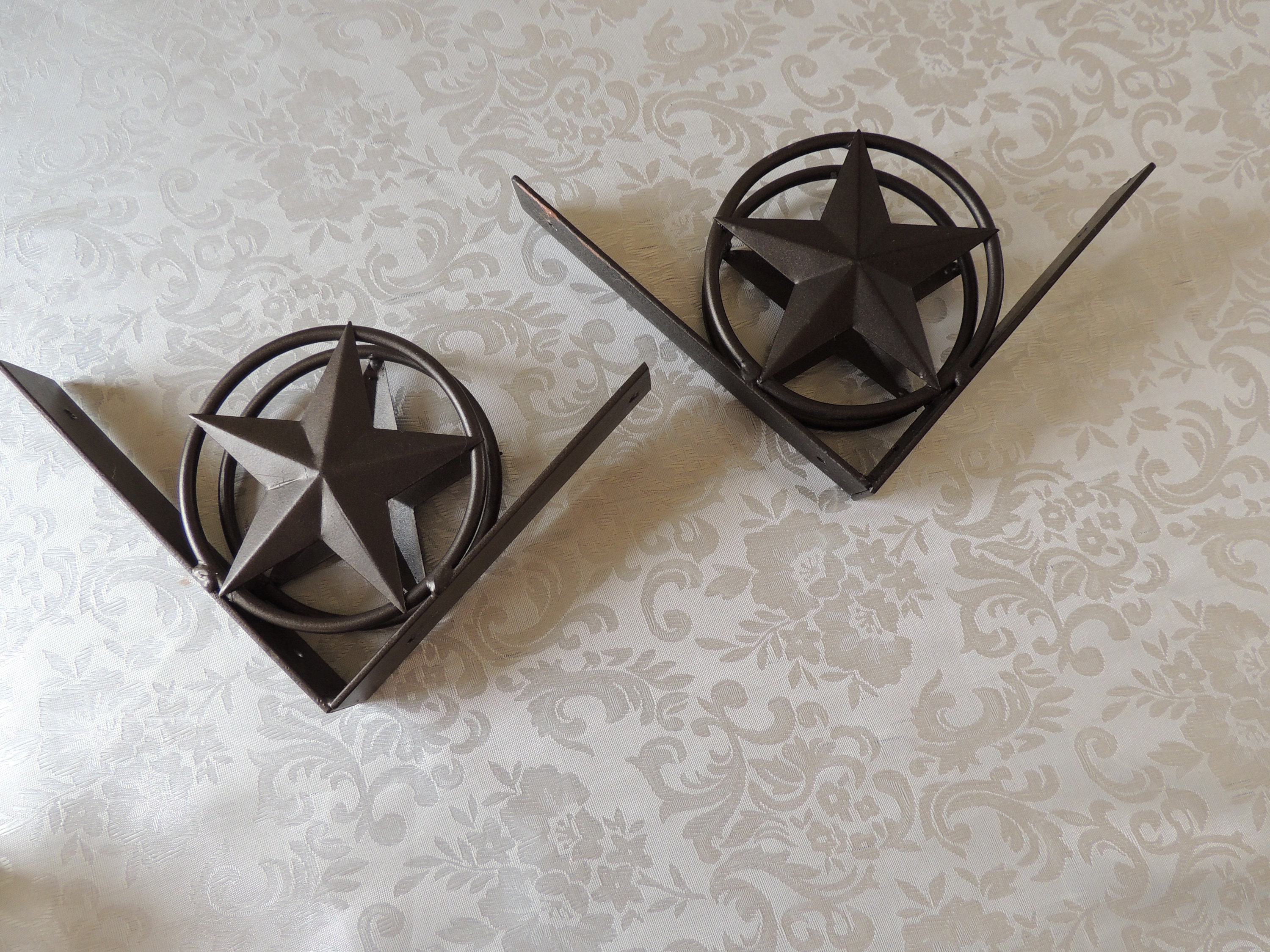 Vintage Metal Shelf Brackets With Double Star Décor. - Etsy
