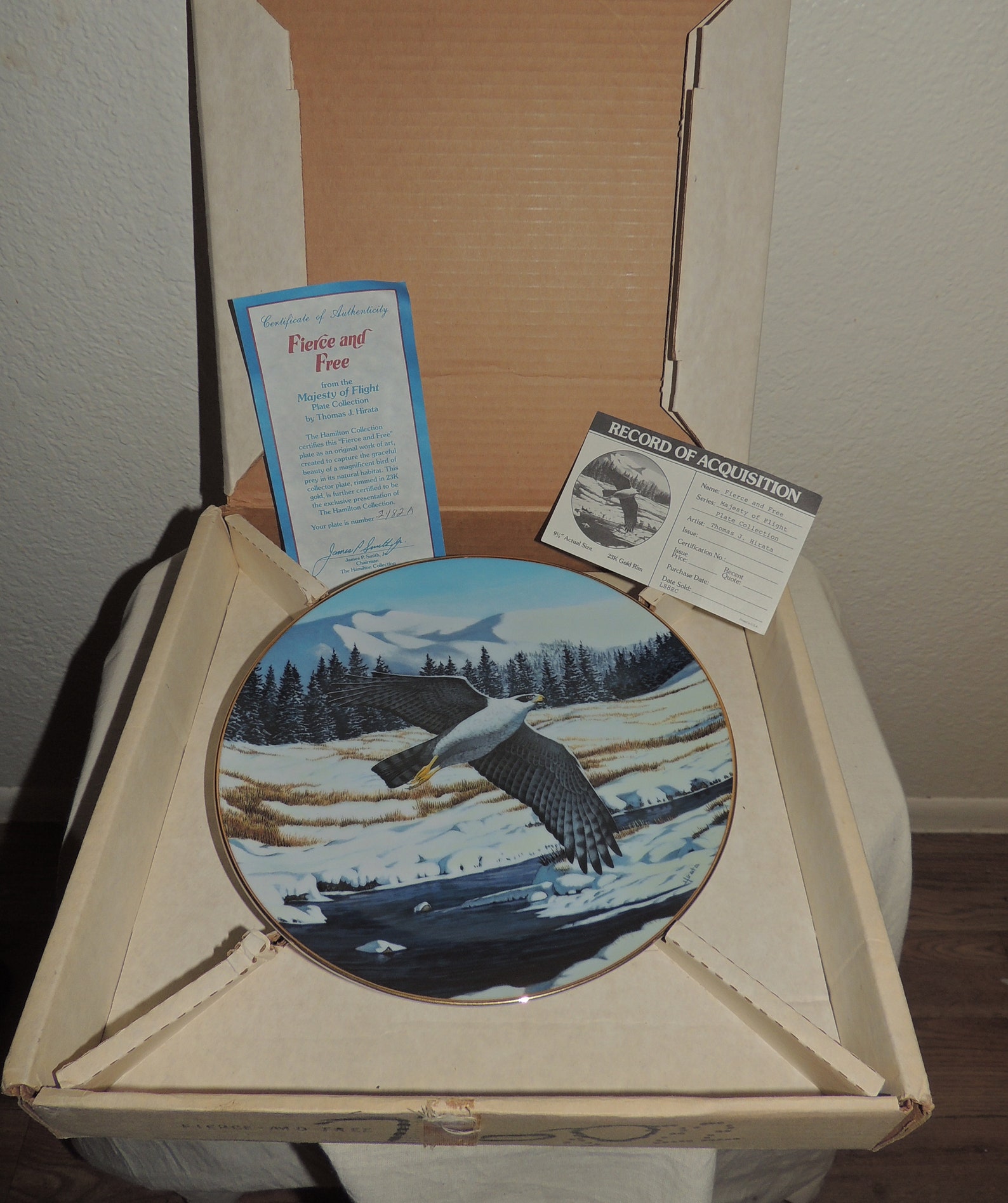 1988 Collector's Plate Fierce and Free the Goshawk From - Etsy