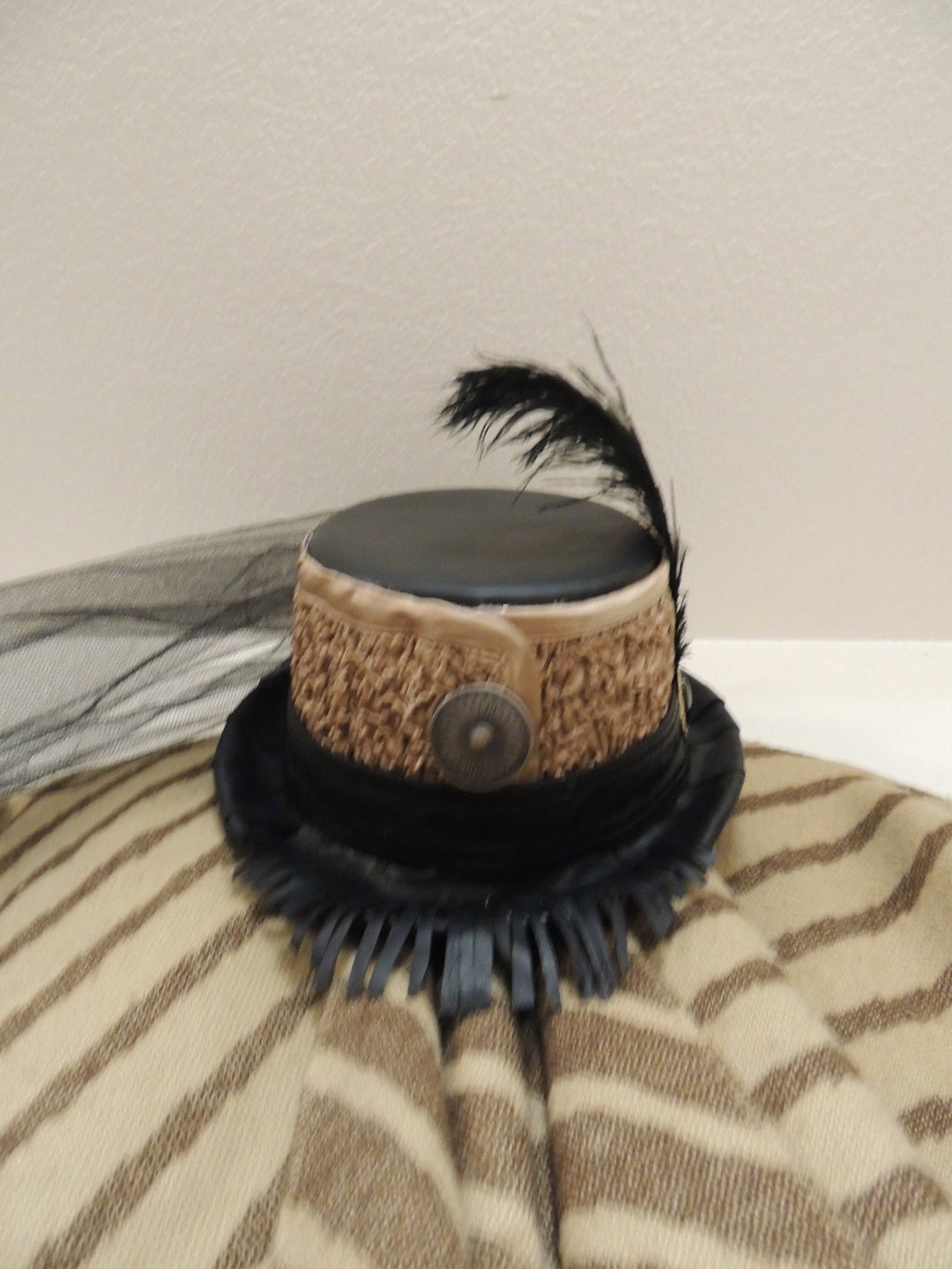 Woman's Top Hat, Top Hat With Veil, Bolero Top Hat, Southwest Top Hat ...