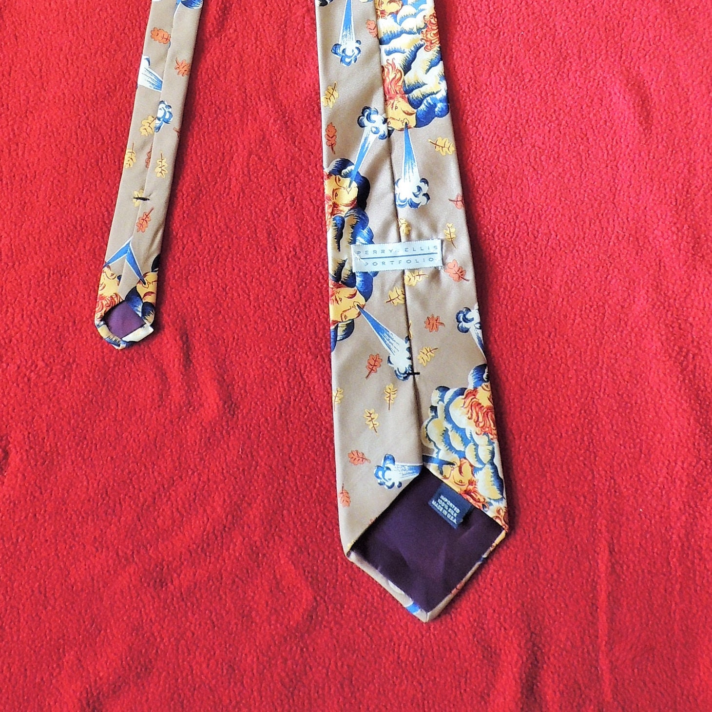 Vintage Men's Necktie by Perry Ellis Portfolio, Autumn Winds, Man in ...