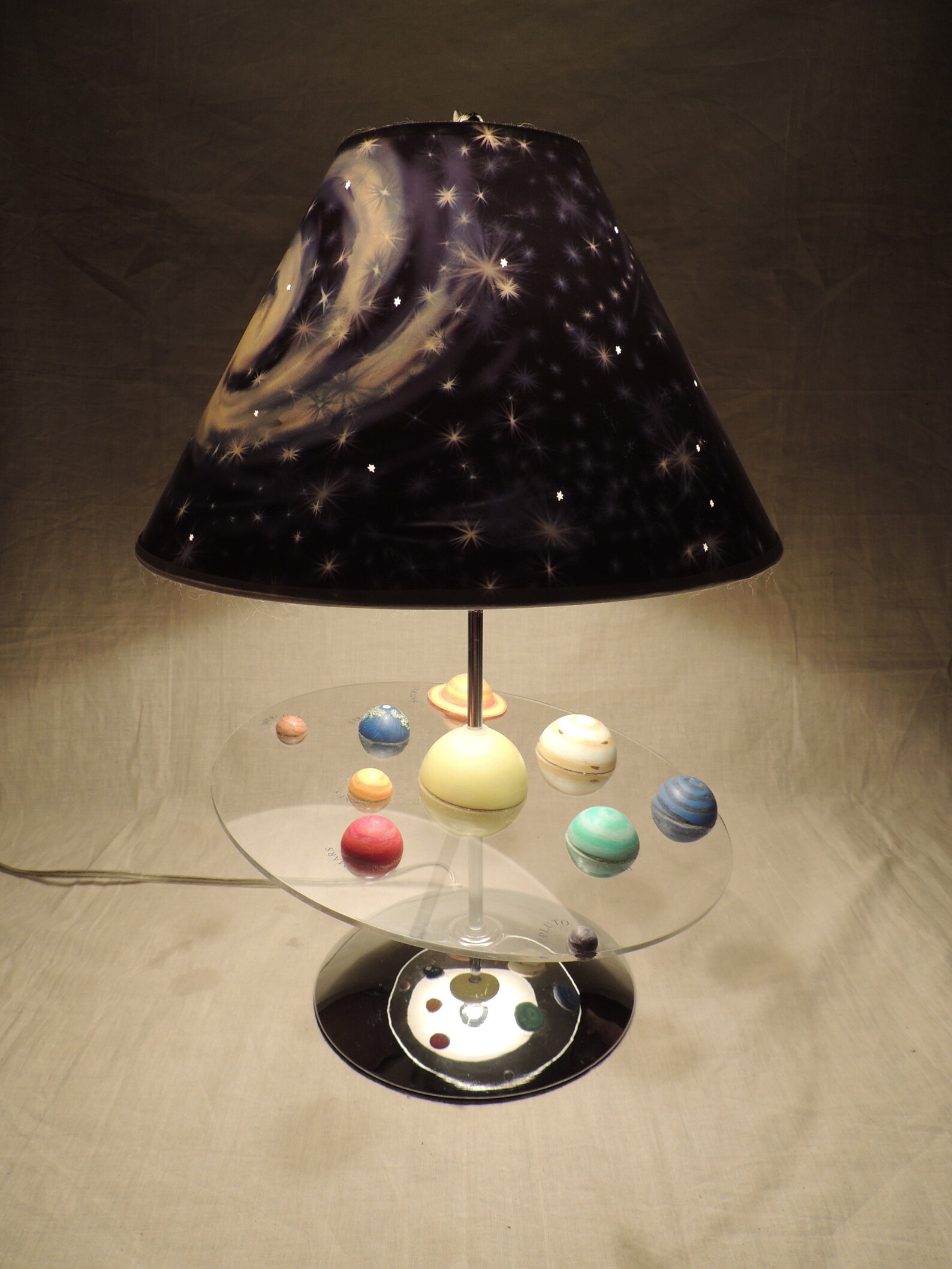 P.J. Kids Solar System Lamp Planets Galaxy Stars Glow in | Etsy