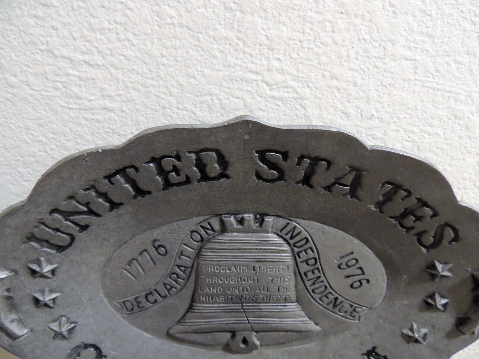 Vintage Bi Centennial Pewter Wall Plate Plaque 1776 - 1976 Liberty Bell ...