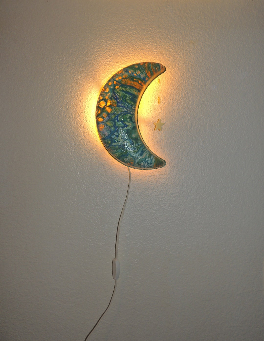 Up Cycled IKEA the Smila Moon Light, Wall Hanging, Cup Pour, and Added ...