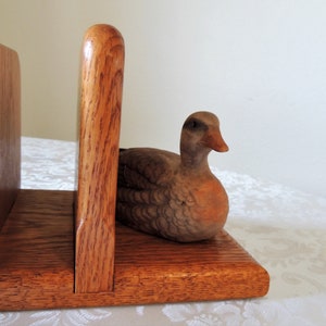 Vintage Duck Decoy Magazine / Book Rack, Oak and Ceramic, Table Top. - Etsy