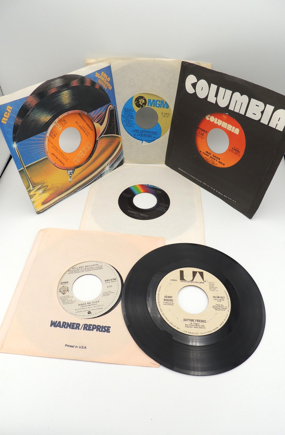 Six 1970's, 45 Records, Country Music. - Etsy