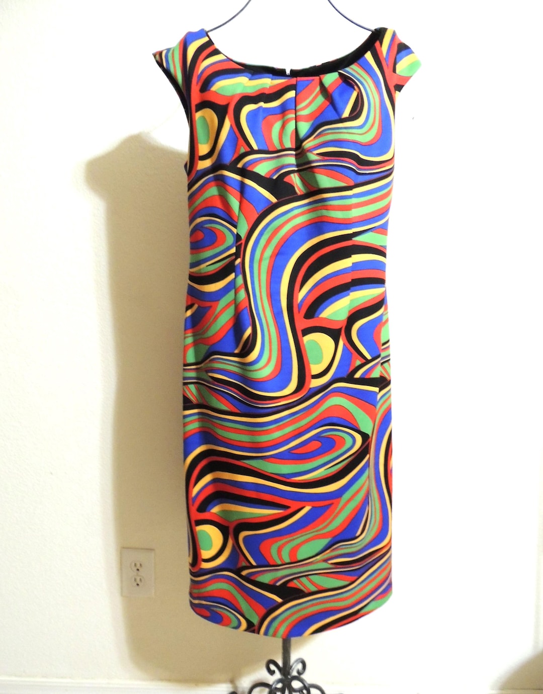Peach Velvet New York Psychedelic Dress Size 8. - Etsy