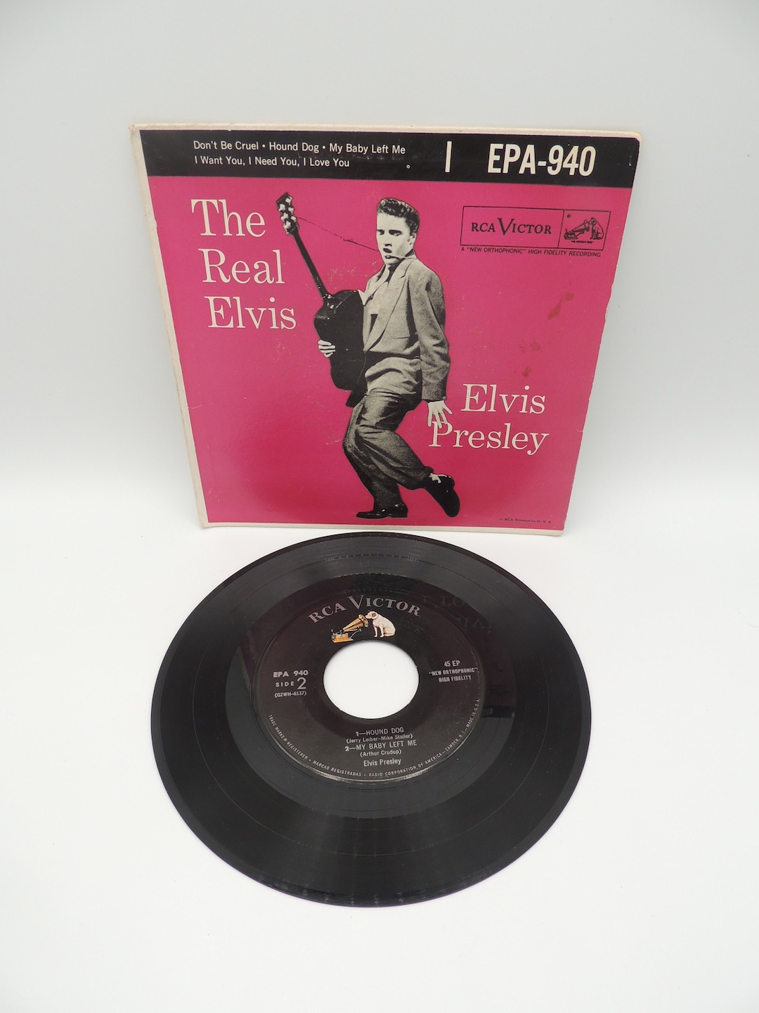 RARE. 1956 Elvis Presley 45 Vinyl Record. - Etsy