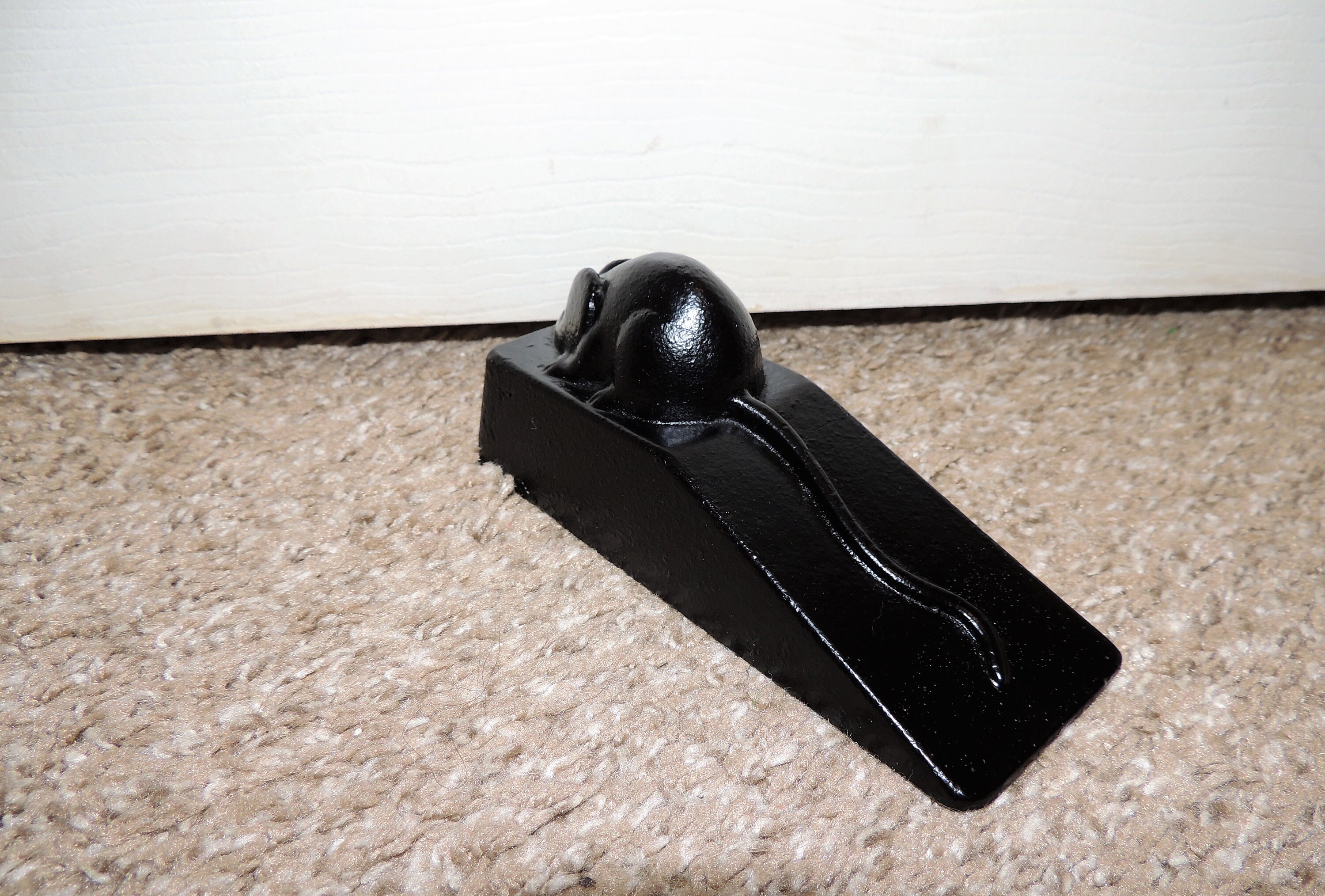 Vintage Cast Iron Mouse On Cheese Door Stop Mid Century | Etsy