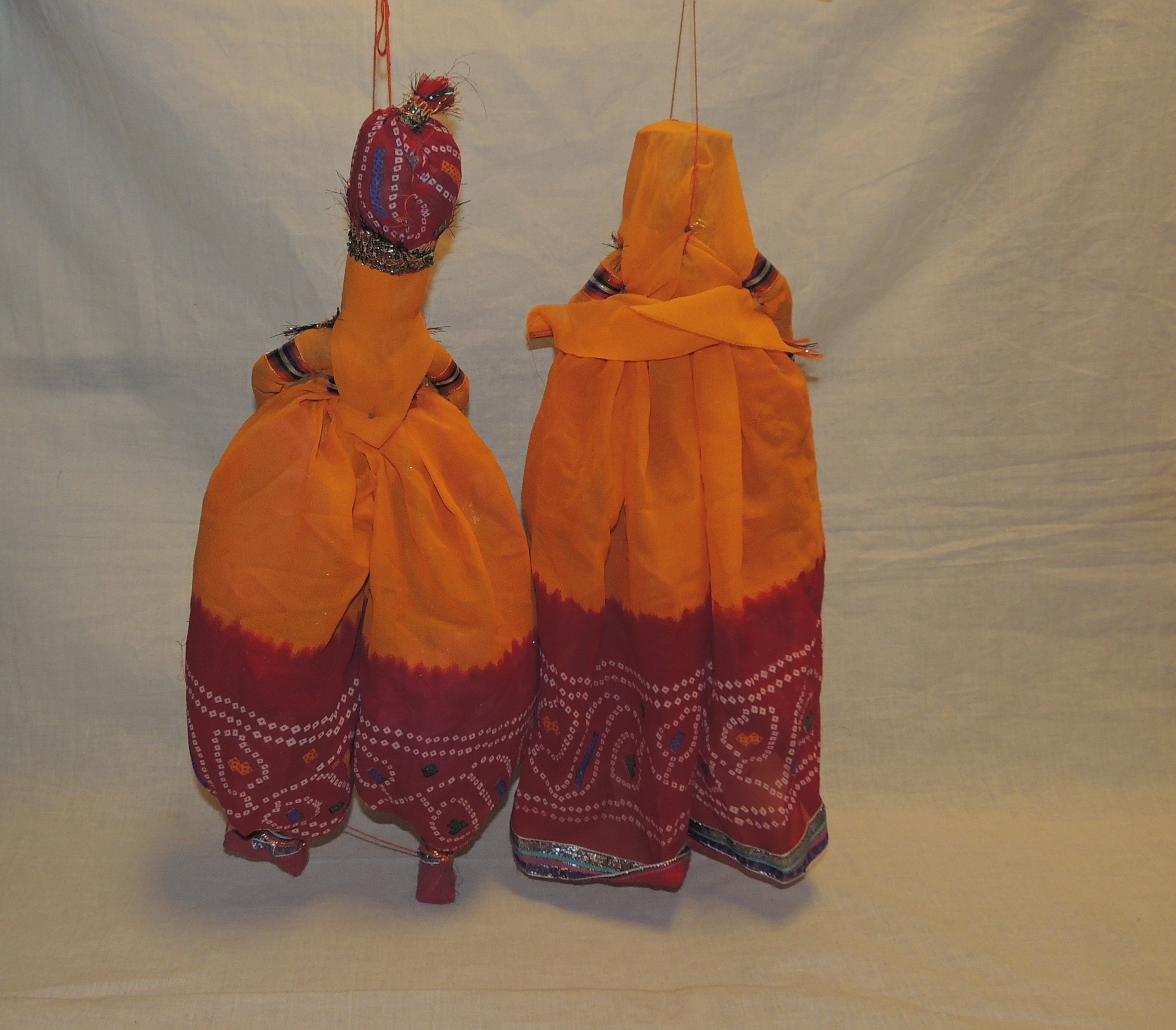 A Pair of Vintage East Indian Puppet Dolls Marionette | Etsy