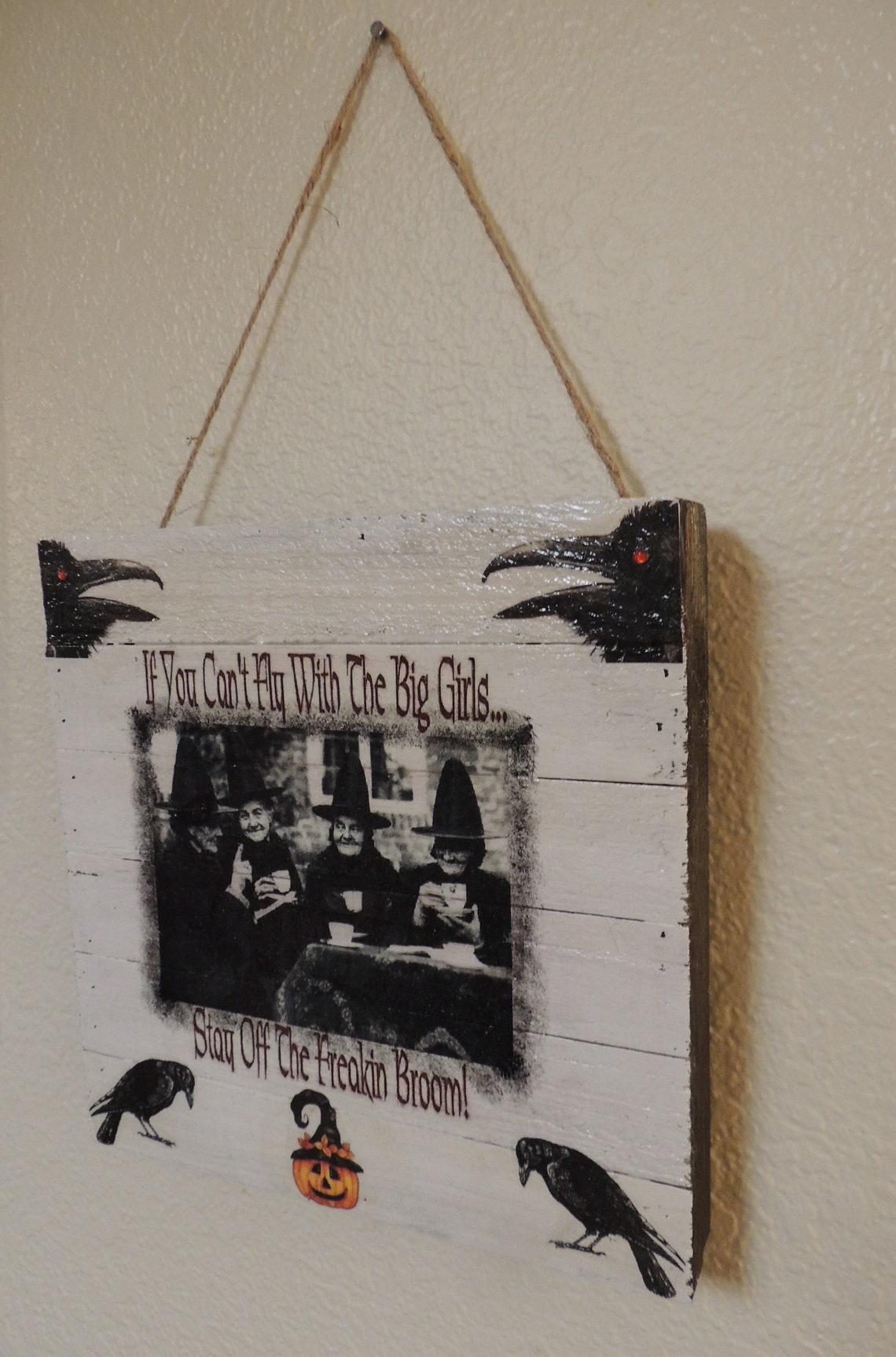 Custom Wiccan Witches Halloween Sign Wooden Wall Hanging - Etsy