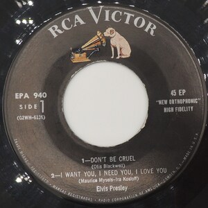 RARE. 1956 Elvis Presley 45 Vinyl Record. - Etsy
