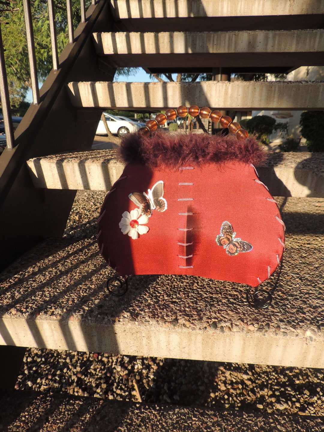 Lamp Purse Butterfly, Accent Lamp, Bedroom Light, Unique Lamp. Night ...