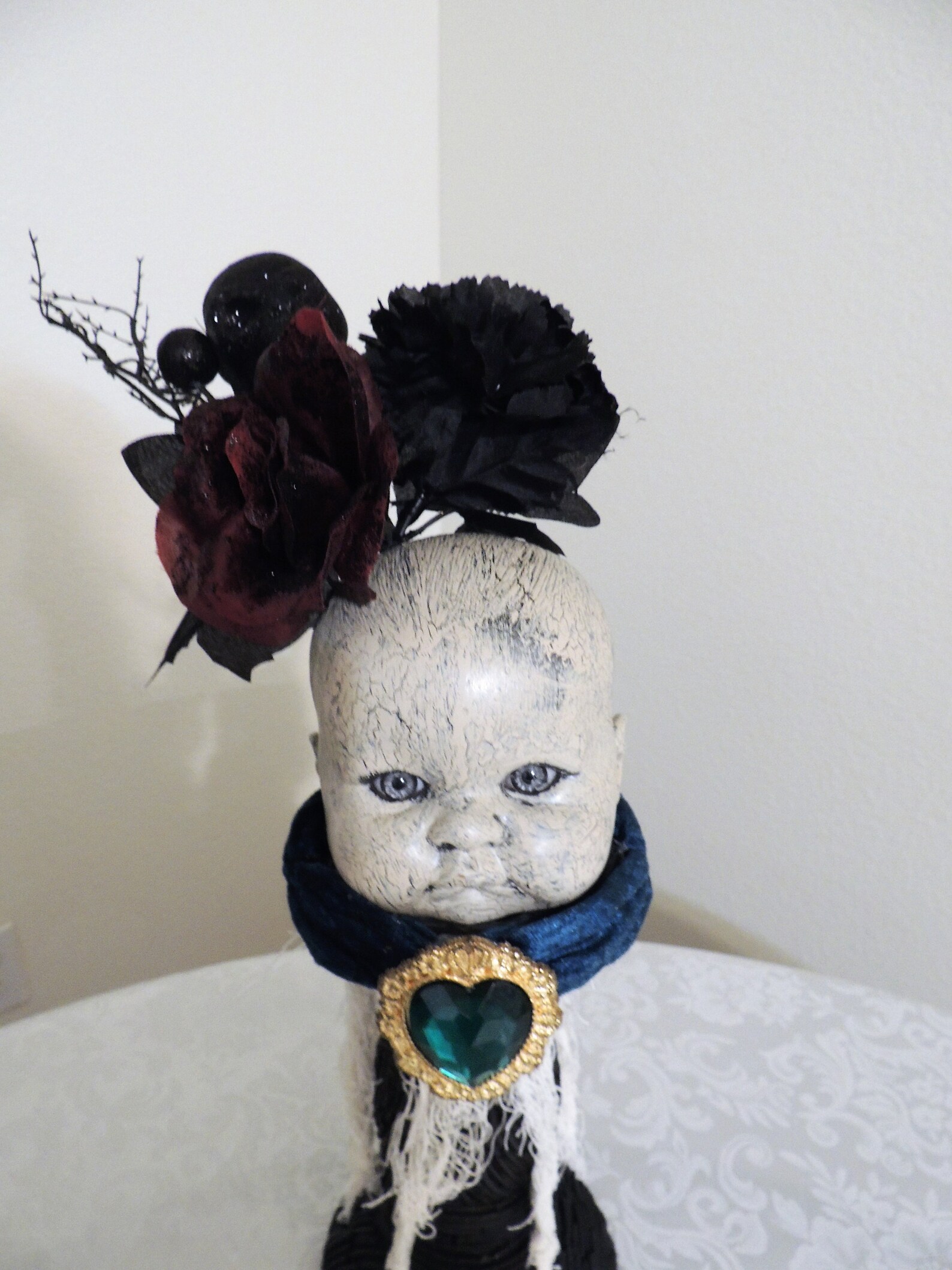 Creepy Baby Doll Head on a Pedestal. - Etsy