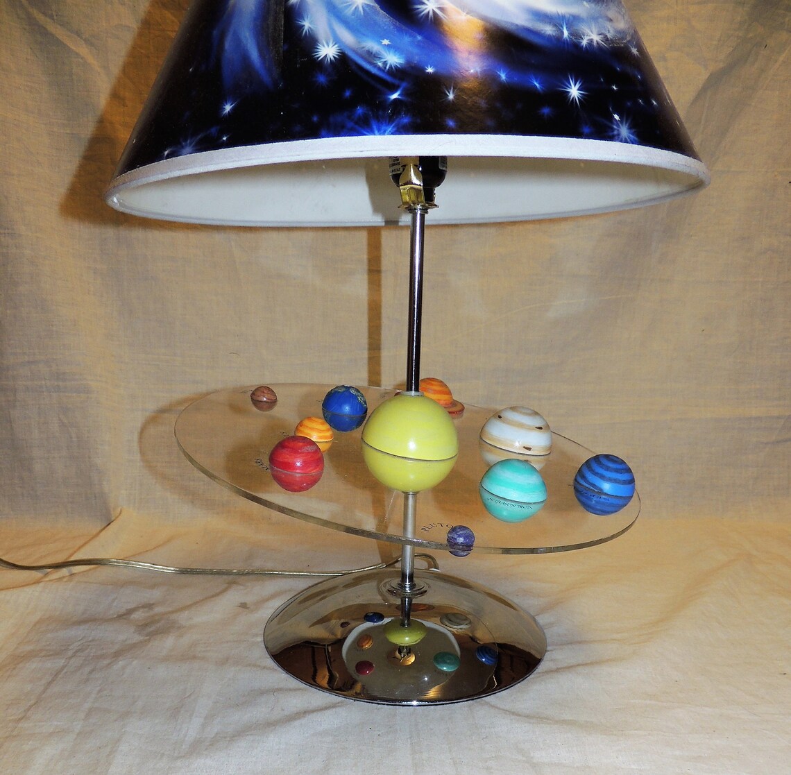 P.J. Kids Solar System Lamp Planets Galaxy Stars Glow in - Etsy