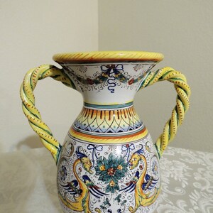 Vintage Mario Sambuco Deruta Italy Pottery Vase. - Etsy