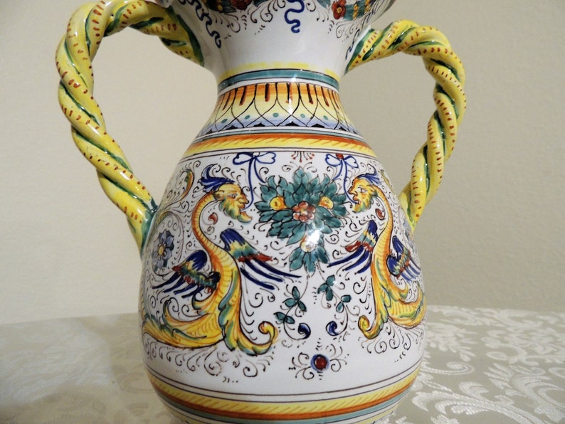 Vintage Mario Sambuco Deruta Italy Pottery Vase. - Etsy