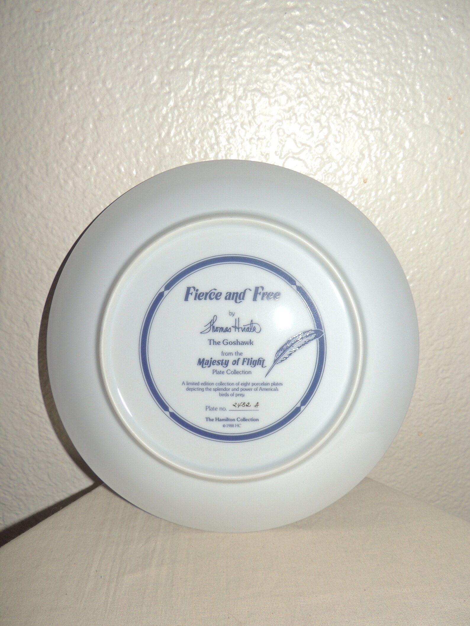 1988 Collector's Plate, Fierce and Free, the Goshawk From the Majesty ...