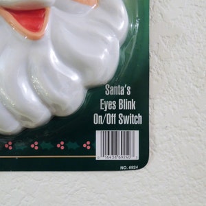 Vintage Christmas Display Winking Blinking Santa Clause Lighted Window ...