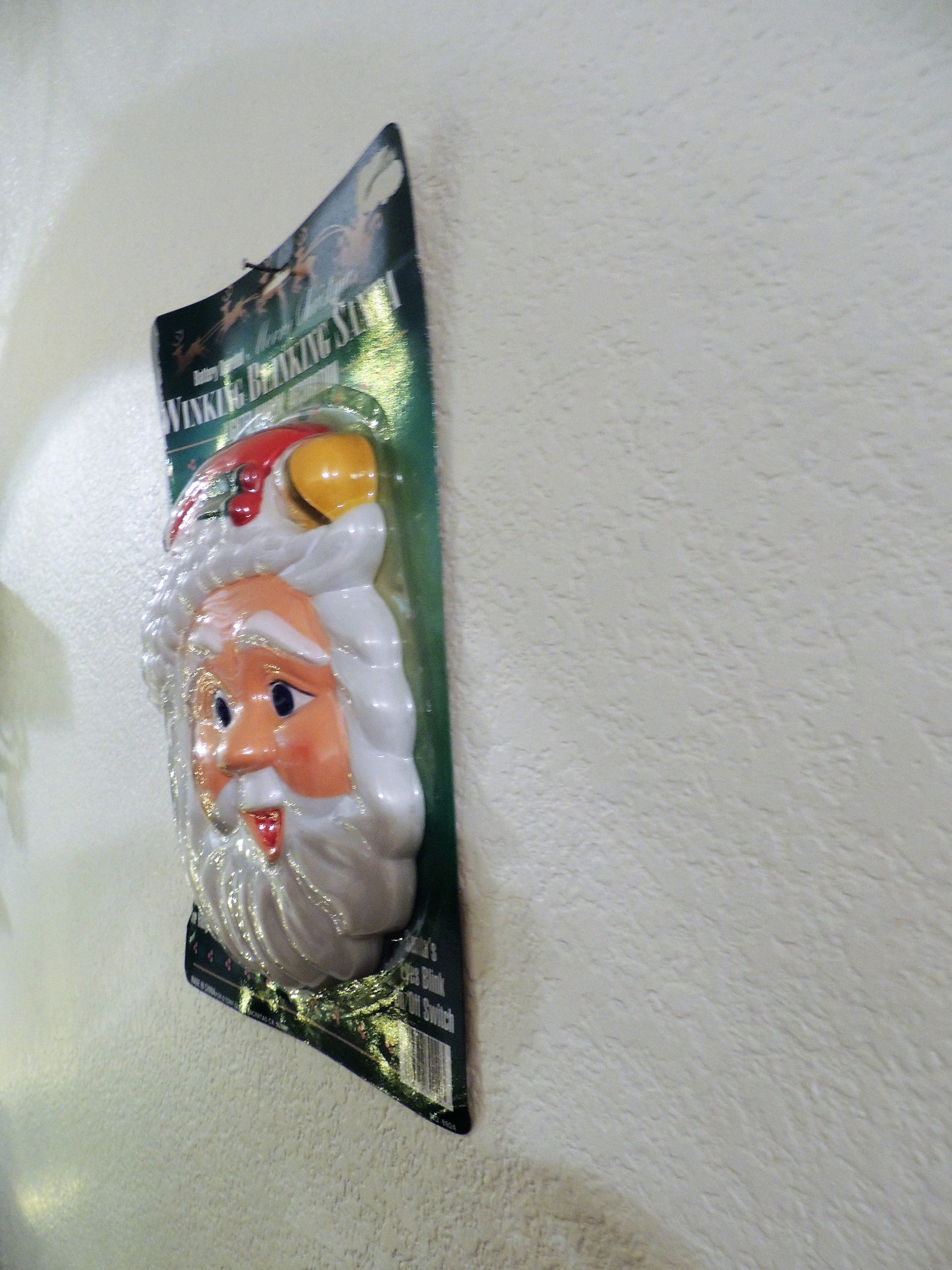 Vintage Christmas Display Winking Blinking Santa Clause Lighted Window ...