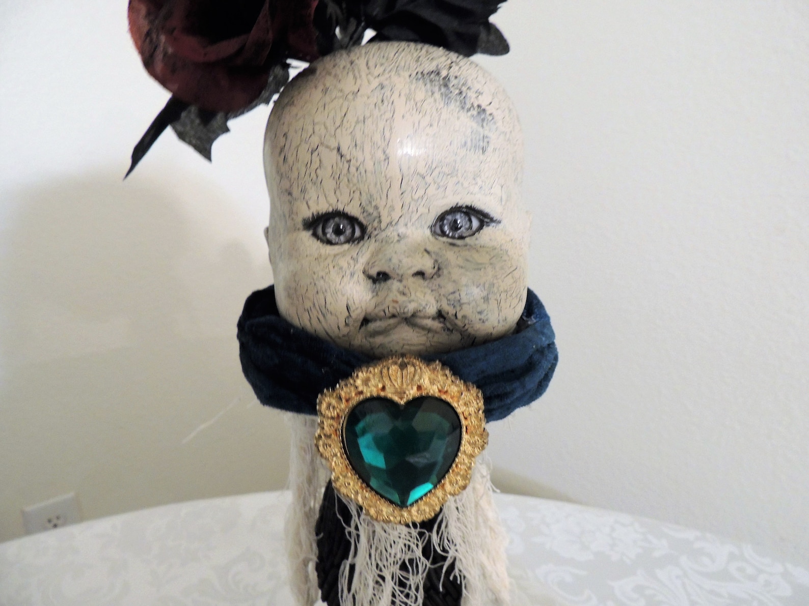 Creepy Baby Doll Head on a Pedestal. - Etsy