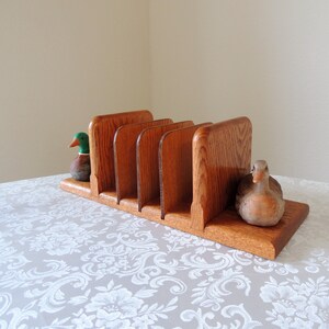 Vintage Duck Decoy Magazine / Book Rack, Oak and Ceramic, Table Top. - Etsy