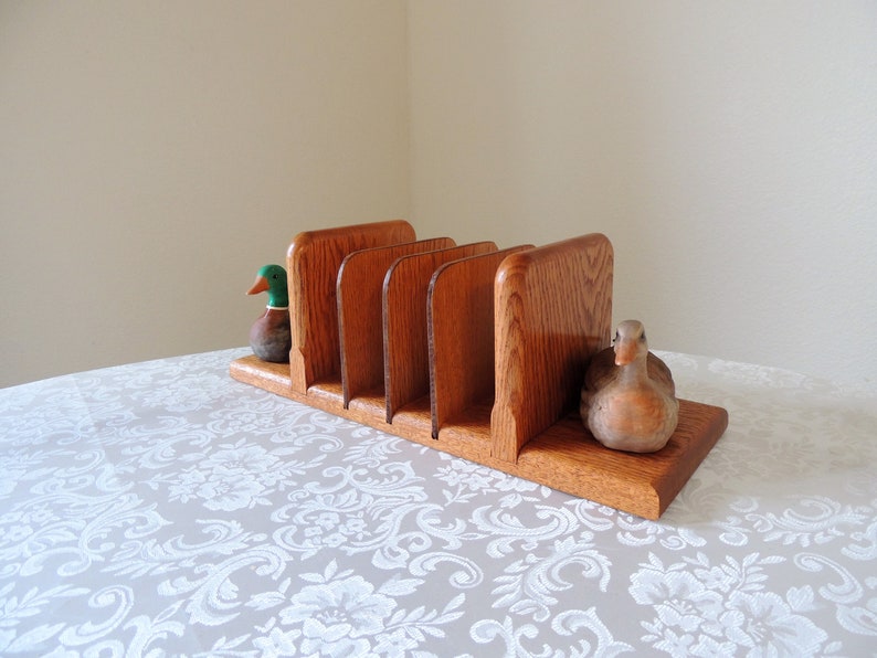Vintage Duck Decoy Magazine / Book Rack Oak and Ceramic - Etsy