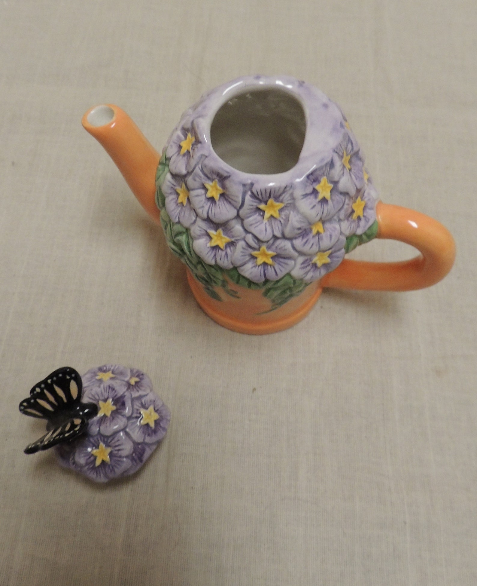 Teapot Butterfly Collector Teapot Flowers Vintage Teapot | Etsy