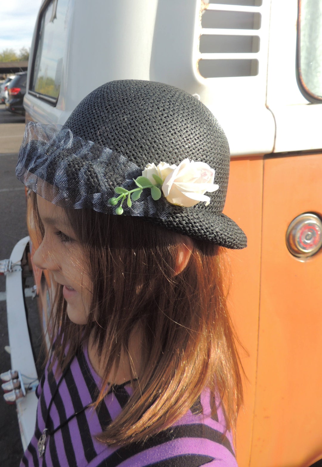 2 Choices Rolled Brim Bowler Hat Kids Women / Easter / Mother's Day - Etsy