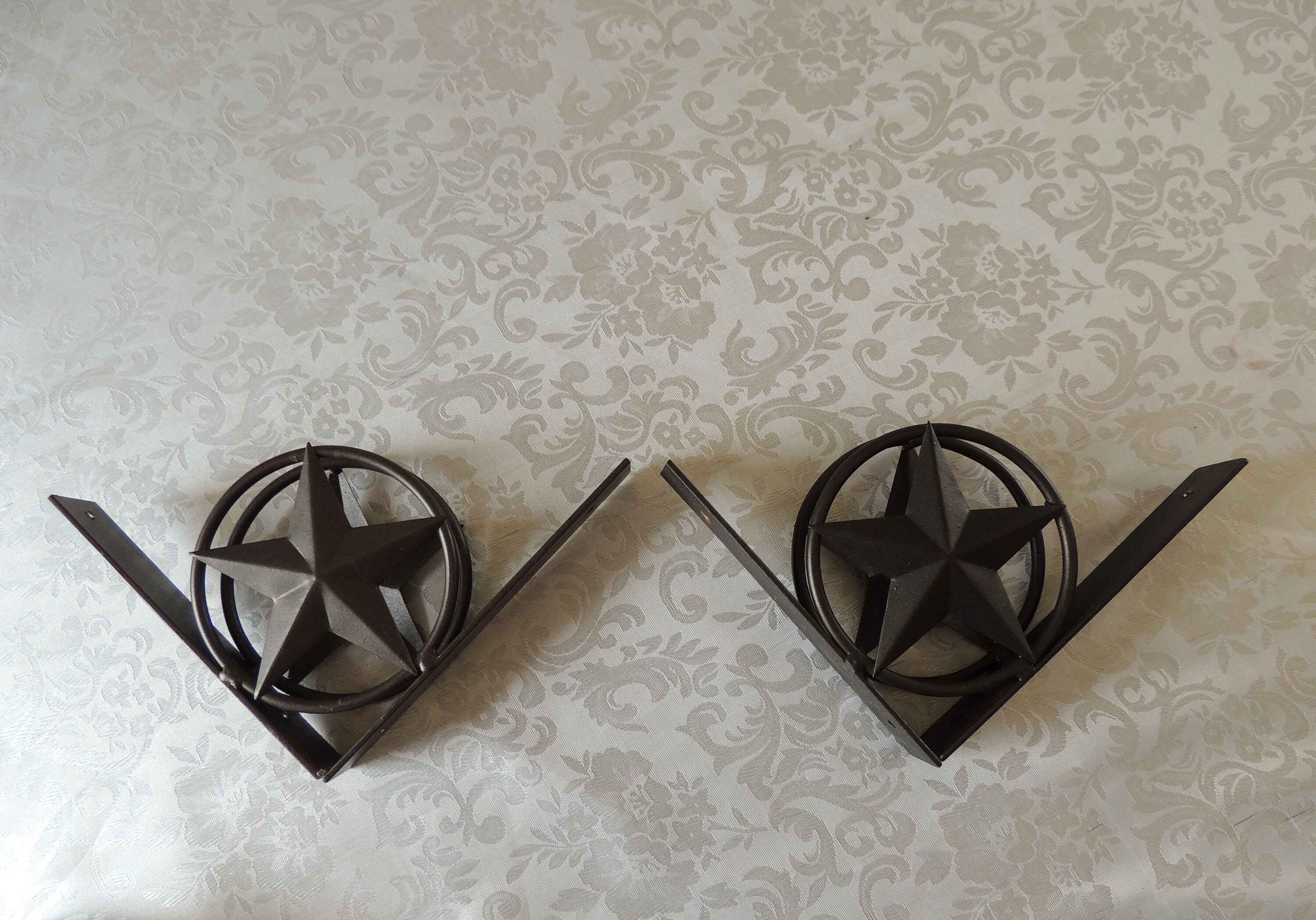 Vintage Metal Shelf Brackets With Double Star Décor. - Etsy