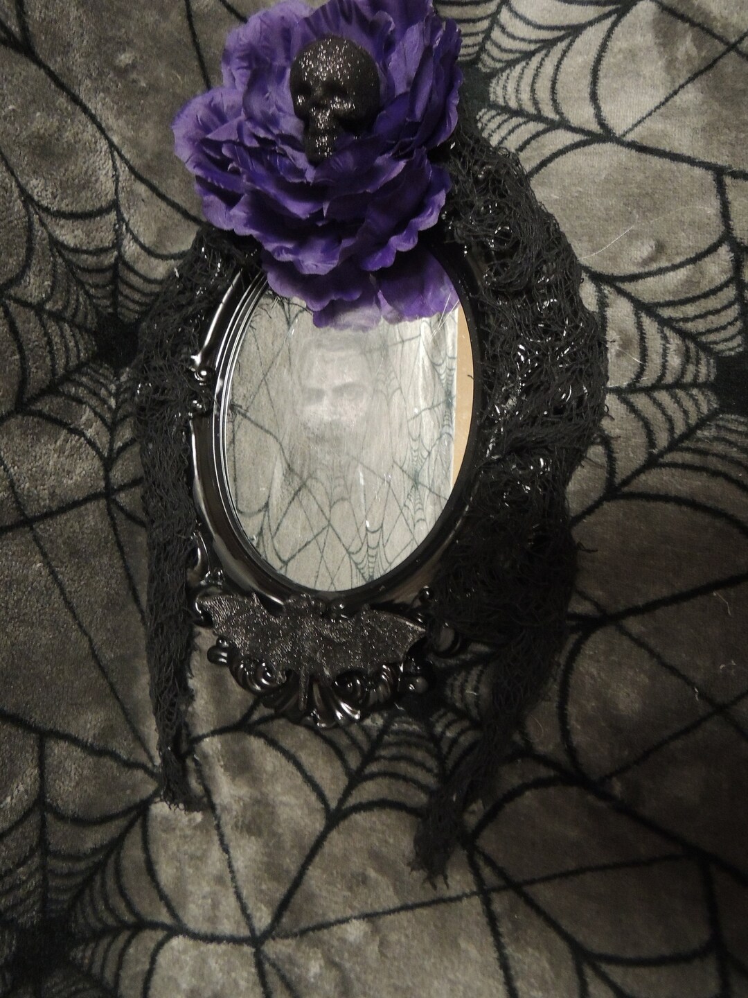 Customized Creepy Scary, Haunted, Halloween Handsome/ugly Mirror Oval ...