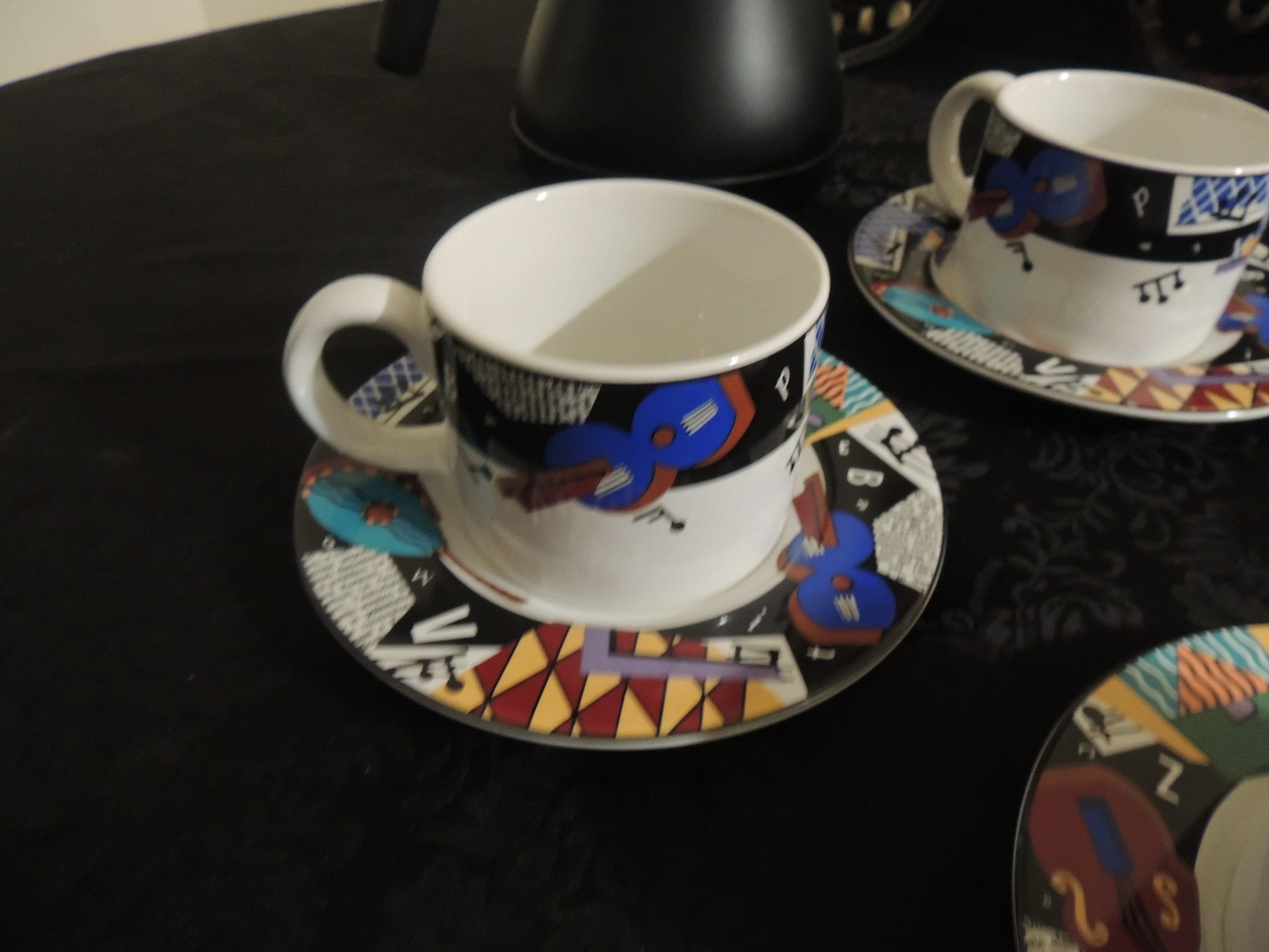 Jazz Tea Cups and Saucer Set of Four Music Lover Gift 1993 | Etsy