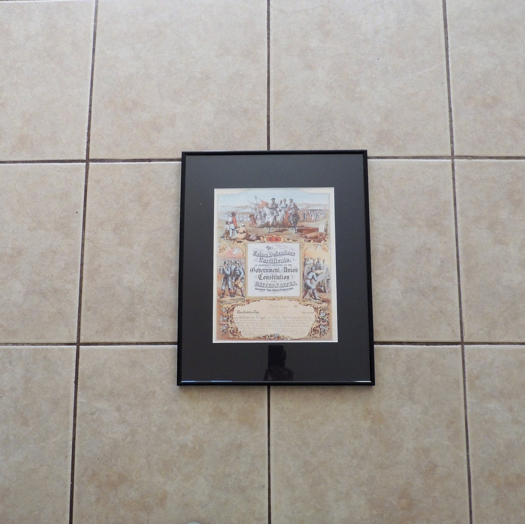 Rare Historical 1864 Lithograph/ Civil War Union Defenders Document ...