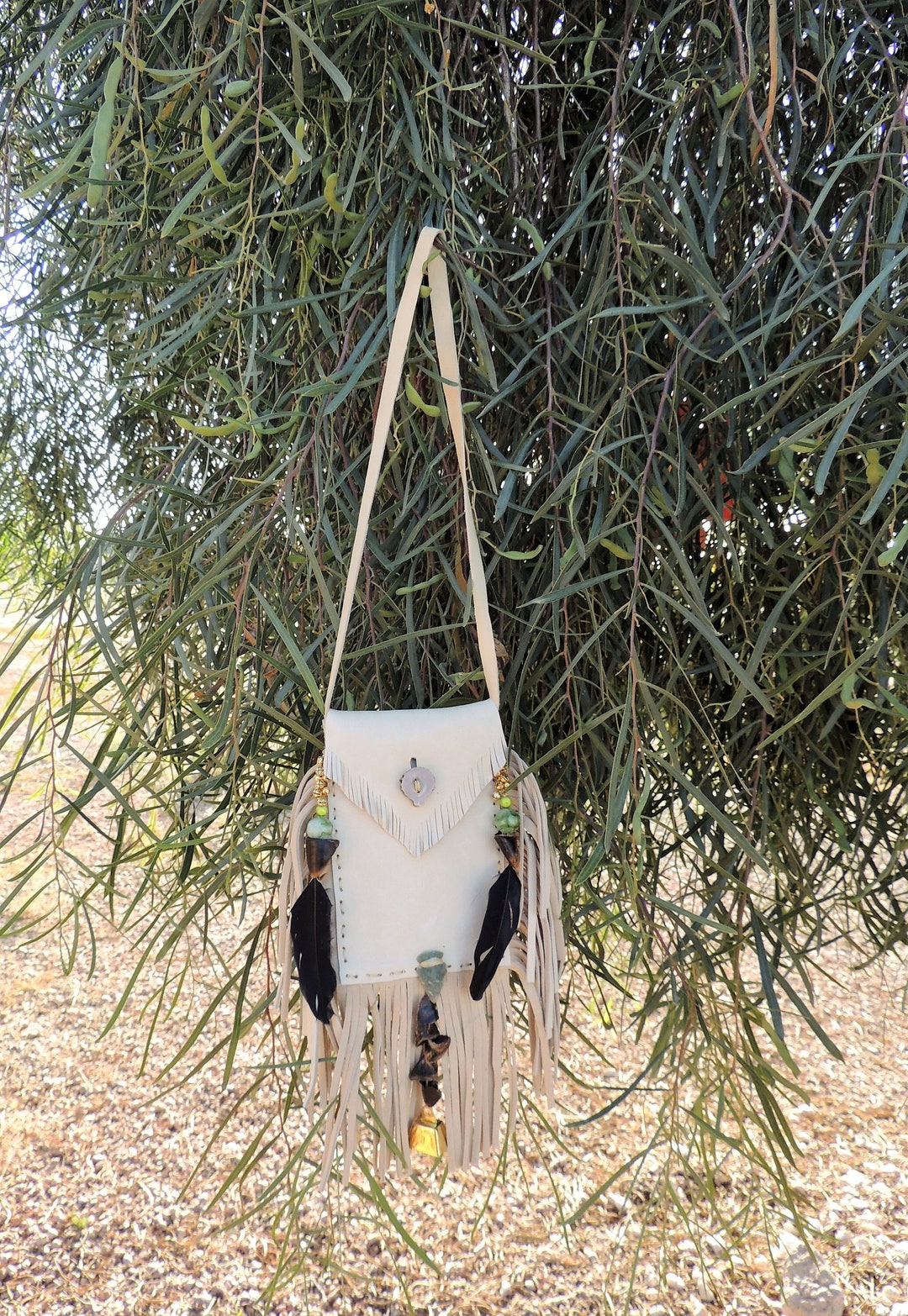 Handmade Forage, Forest, Crystal Bag, Medicine Bag. Hip Purse, Buckskin ...