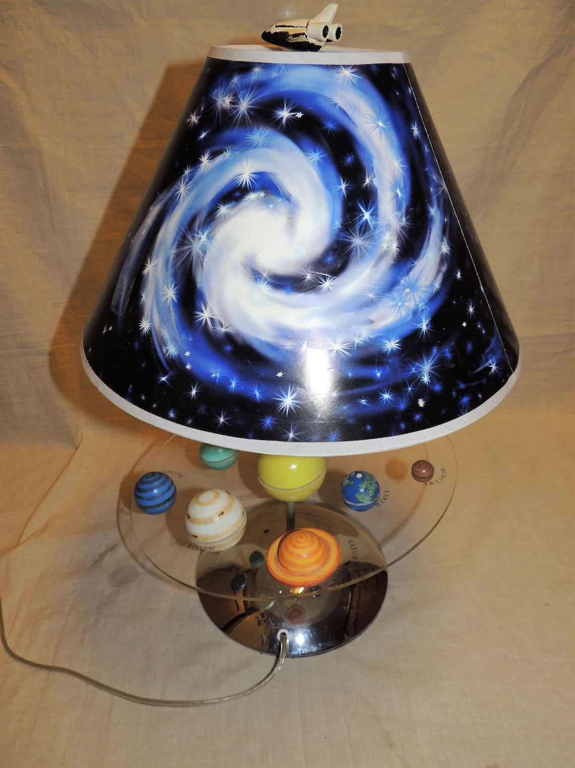P.J. Kids Solar System Lamp Planets Galaxy Stars Glow in - Etsy