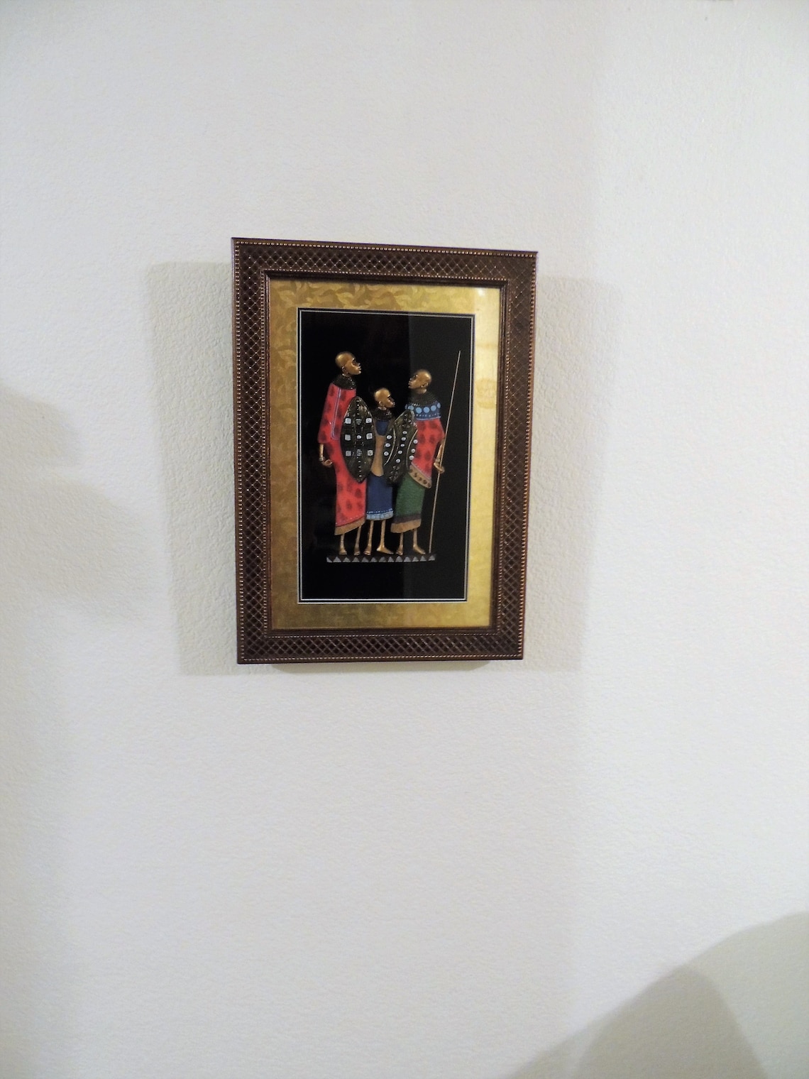 1980's African Tribal Shadow Box Zulu Warriors Matted - Etsy