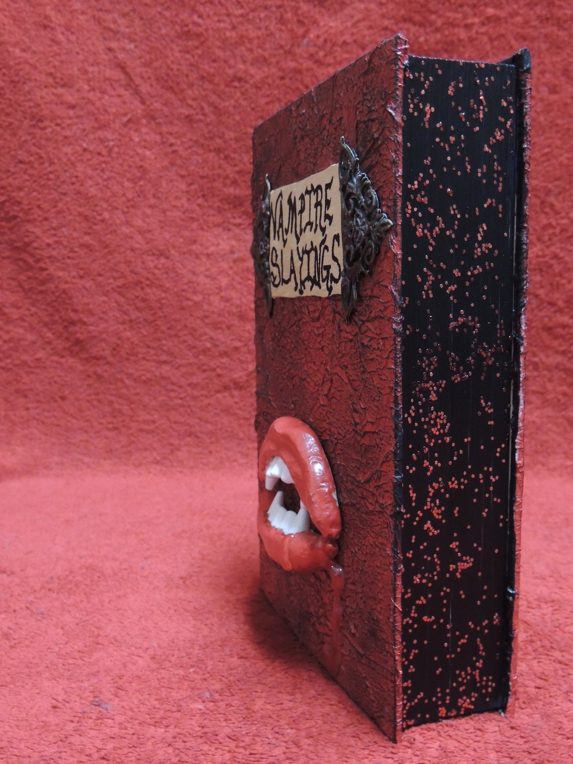 Custom Vampire Slayings Spell Book Corpsed, Hand Sculpted, Blood, Fangs ...
