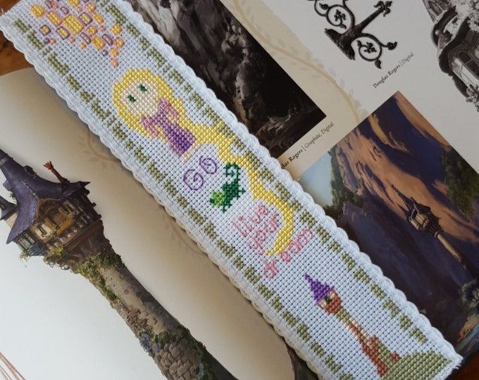 Tangled Bookmark Counted Cross Stitch Pattern Rapunzel Cross - Etsy