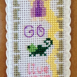 Tangled Bookmark Counted Cross Stitch Pattern Rapunzel Cross - Etsy