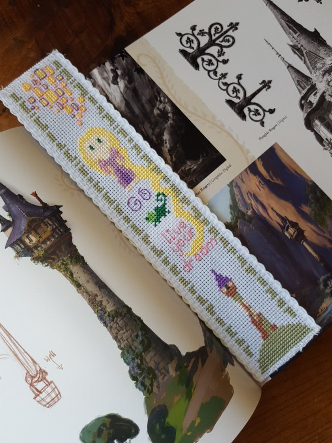 Tangled Bookmark Counted Cross Stitch Pattern Rapunzel Cross - Etsy