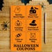 Halloween Activity Coupon Book: Fun Printable Gift (instant Download ...